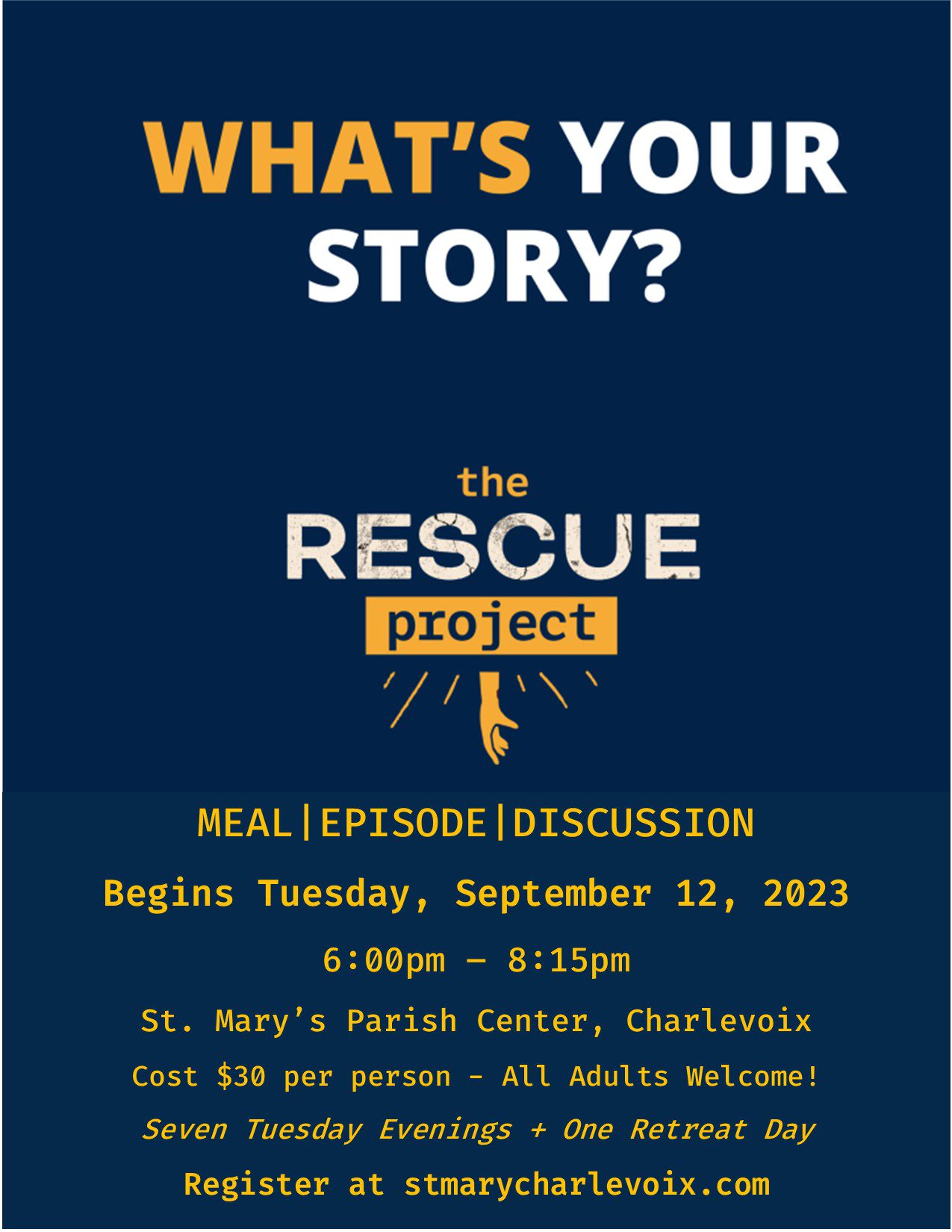 Rescue Project Bulletin Email flyer 2023 – St. Mary Church